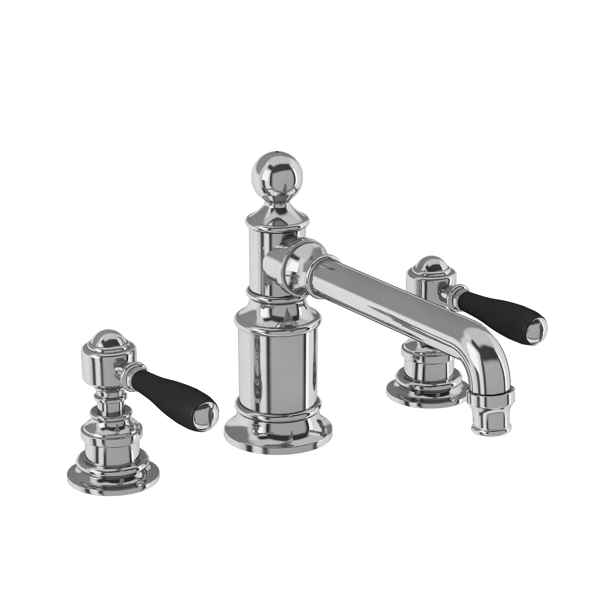 Arcade three hole Basin mixer taps - deck mounted without pop up waste ...